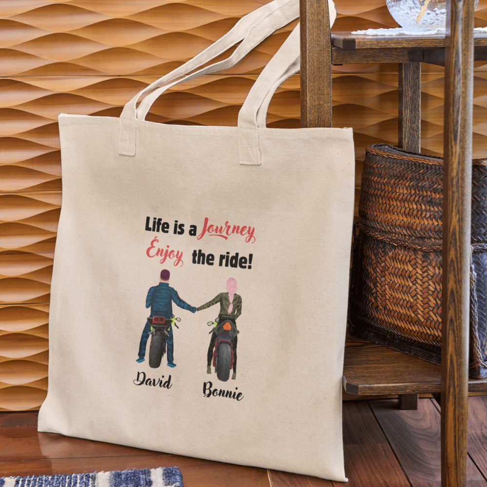 I Live To Ride Customized Motorcycle Tote Bag,Gift For Motorcycle Love