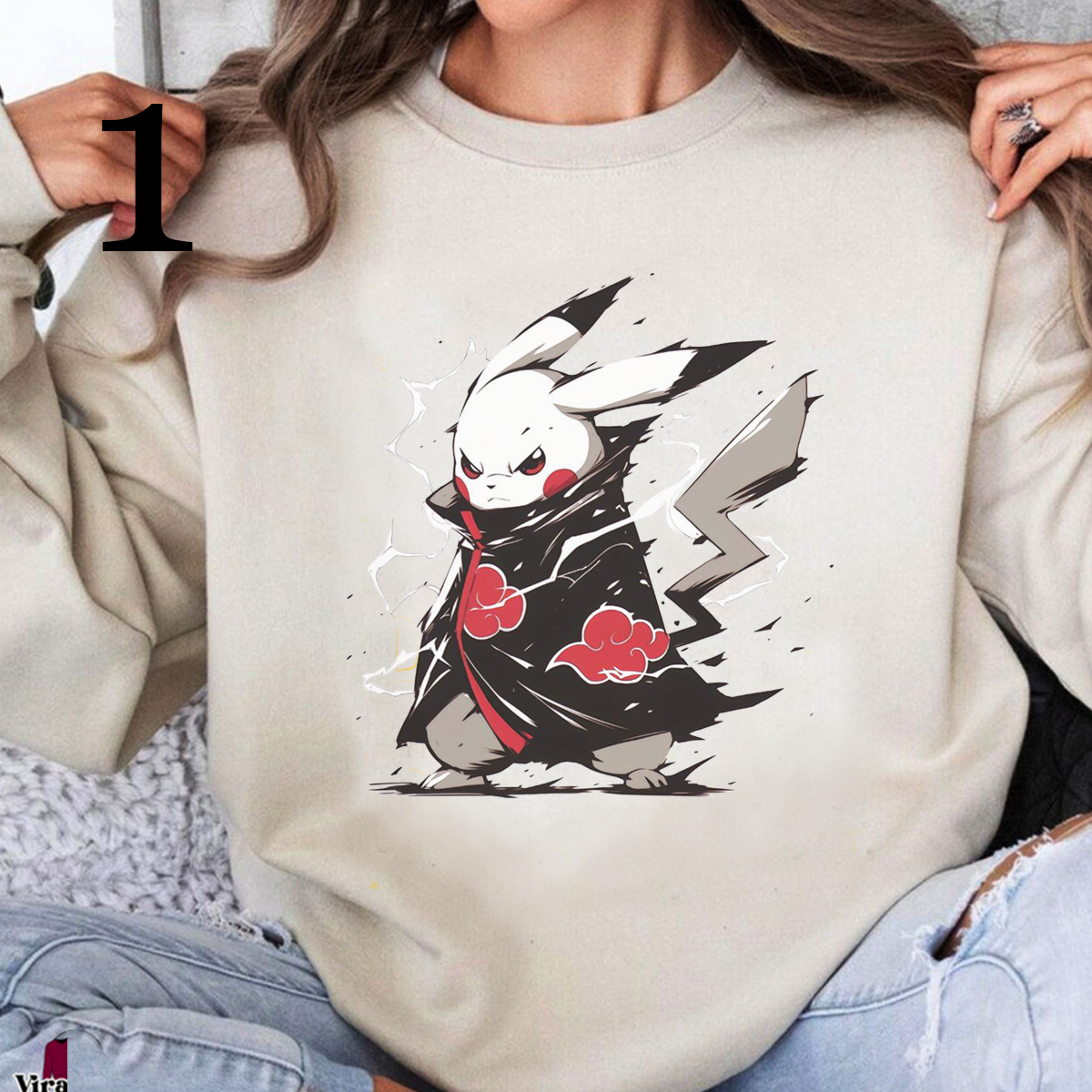 Pokémon x Naruto Series Cool Little Creature Unisex T-Shirt,Crewneck,H