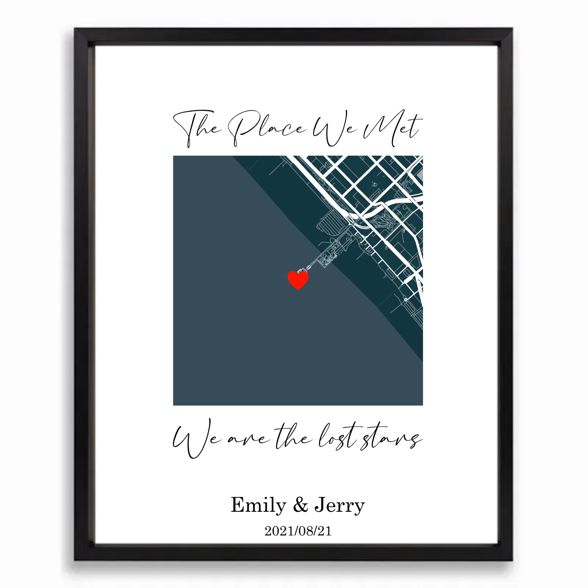 The Place Where We Met, Photo Frame, For Couples, PF-L-477